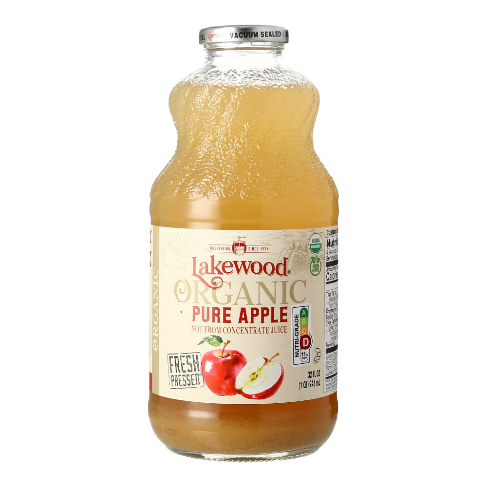 Organic Pure Apple Juice Gluten Free, 946ml - Supernature