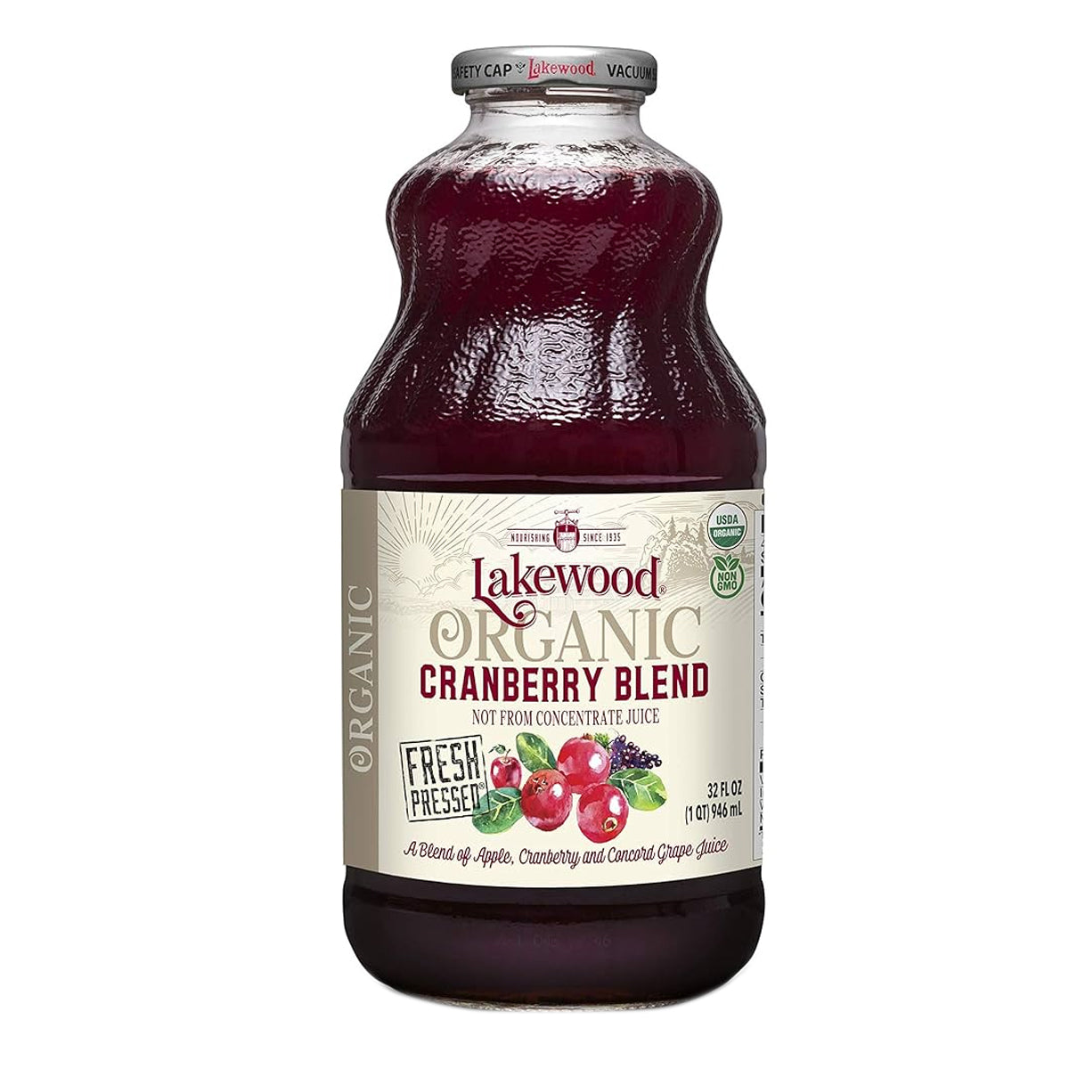 Organic Pure Cranberry Juice Gluten Free, 946ml – SuperNature