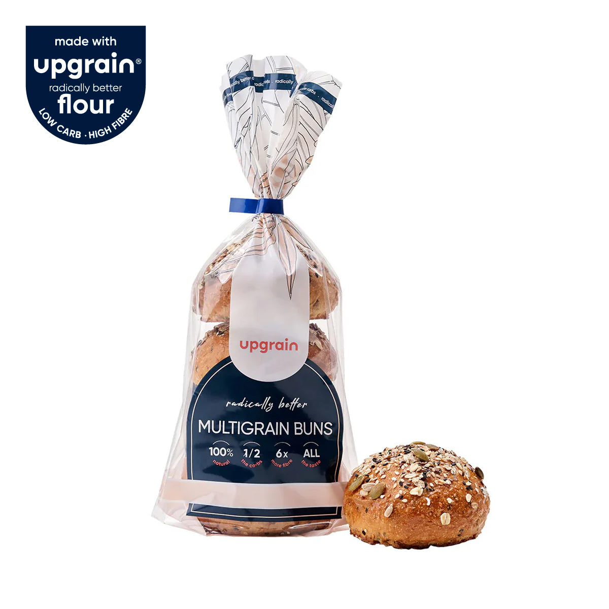 Multigrain Buns (Low Carbs, High Fibre) (Frozen), 4's x 80gm – SuperNature