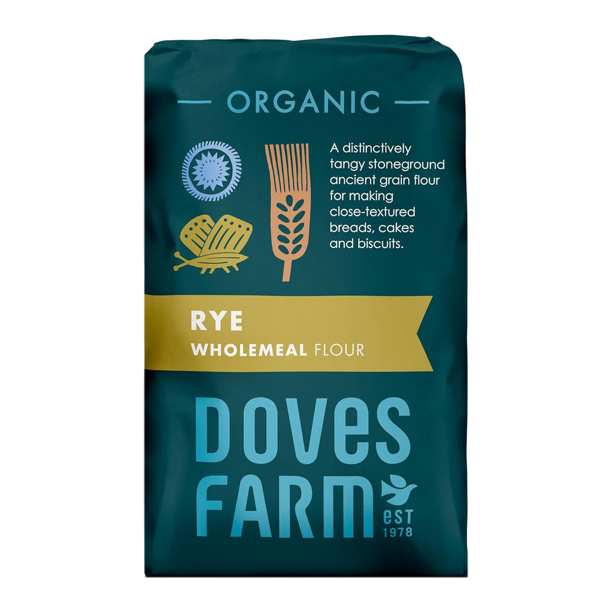 Organic Rye Wholemeal Flour, 1Kg – SuperNature