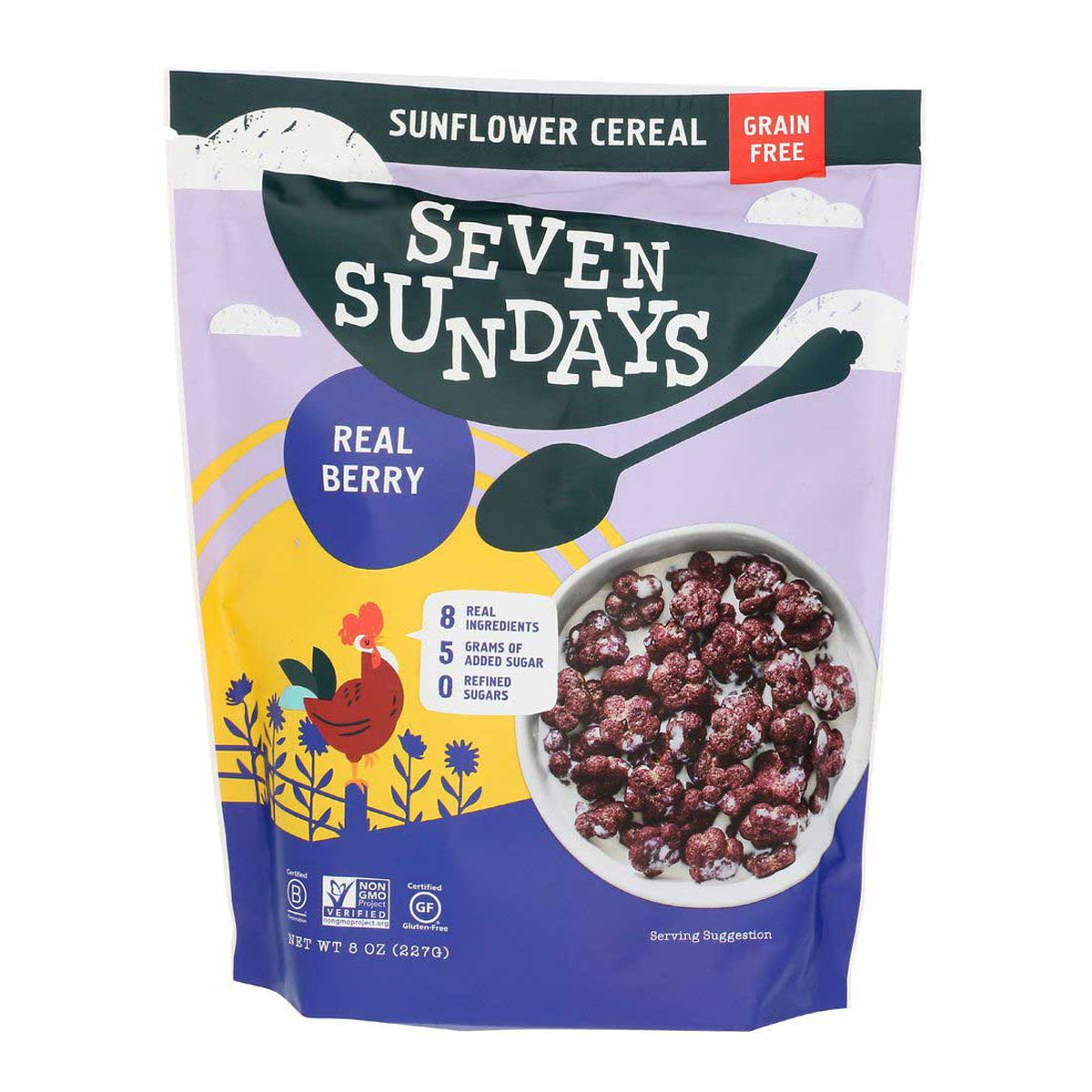 Real Berry Grain Free Sunflower Cereal Vegan Gluten Free, 227gm ...