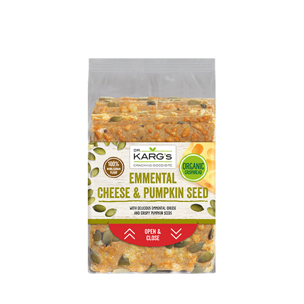 Organic Emmental Cheese & Pumpkin Crispbread, 200gm