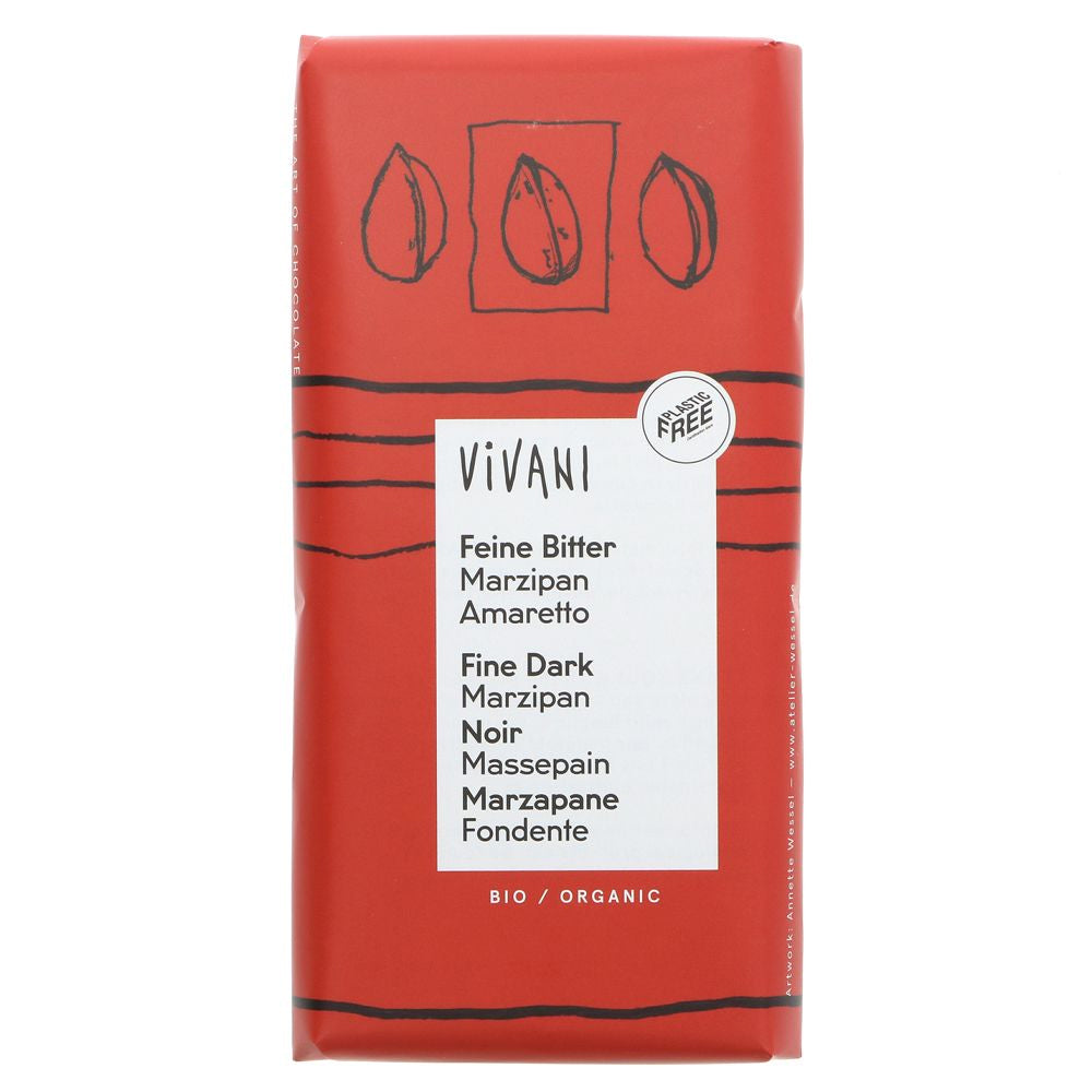 Organic Dark Chocolate Marzipan Amaretto, 100gm – SuperNature