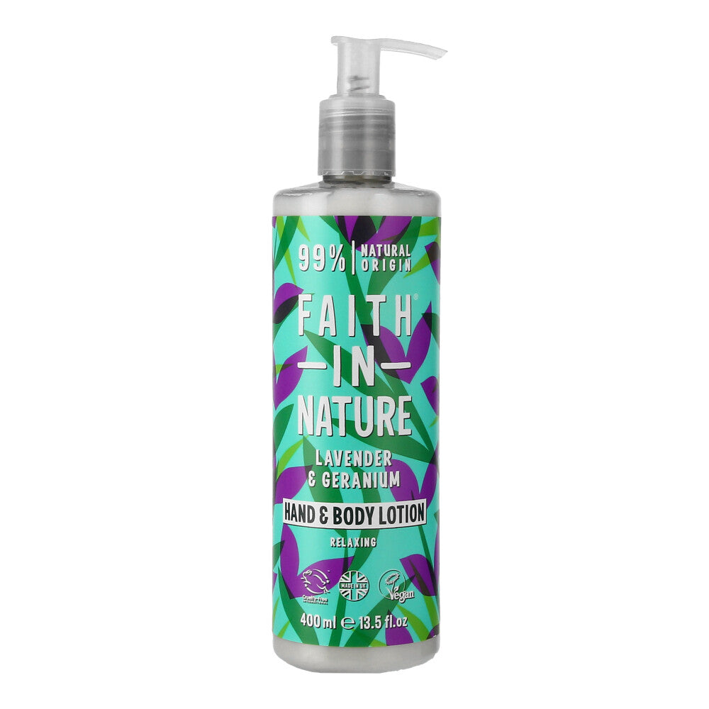 Lavender & Geranium Hand & Body Lotion Vegan, 400ml – SuperNature