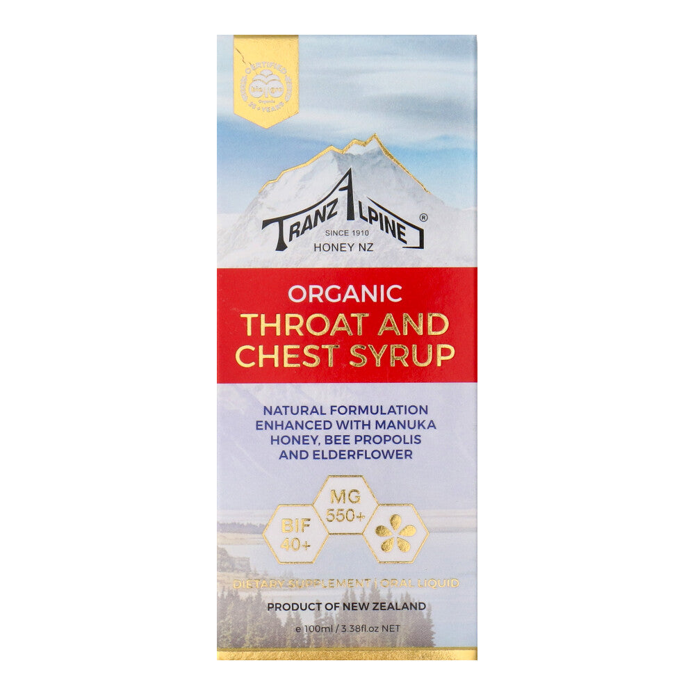 Organic Manuka Honey Throat & Chest Syrup, 100gm – SuperNature