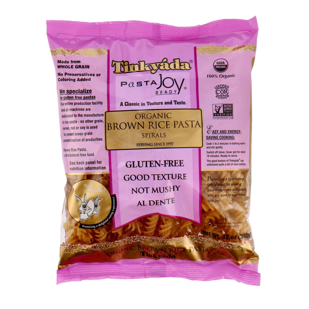 Organic Brown Rice Spirals Pasta Gluten Free, 340gm – SuperNature