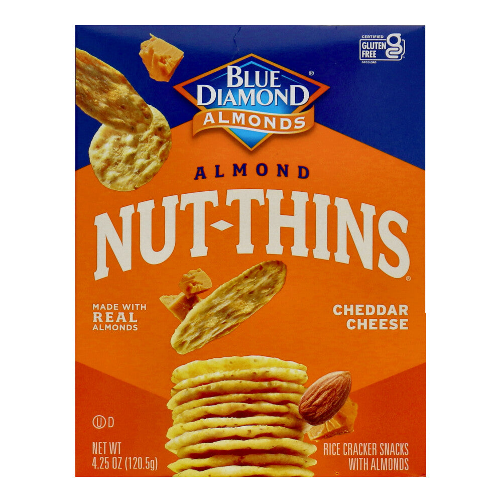 Cheddar Cheese Almond Nut Thin Cracker Gluten Free, 120.5gm